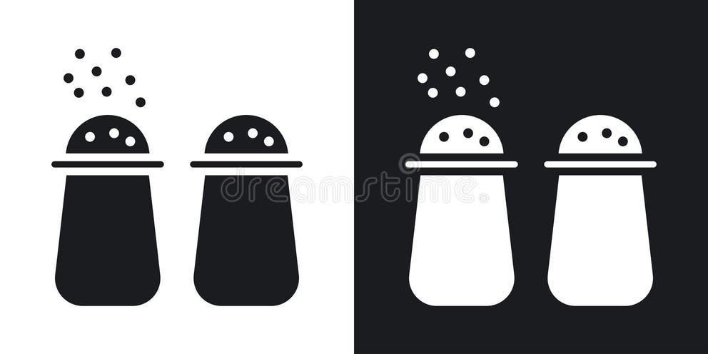 Salt and Pepper Shakers Icon Vector Stock Vector - Illustration of ...