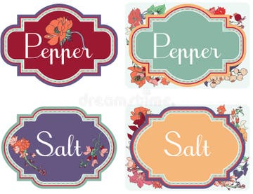 Salt and pepper sticker stock vector. Illustration of design - 72950587