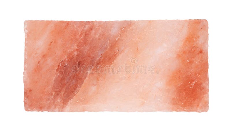 Salt Plate Isolated White Background Pink Himalayan Block Stock Photos ...