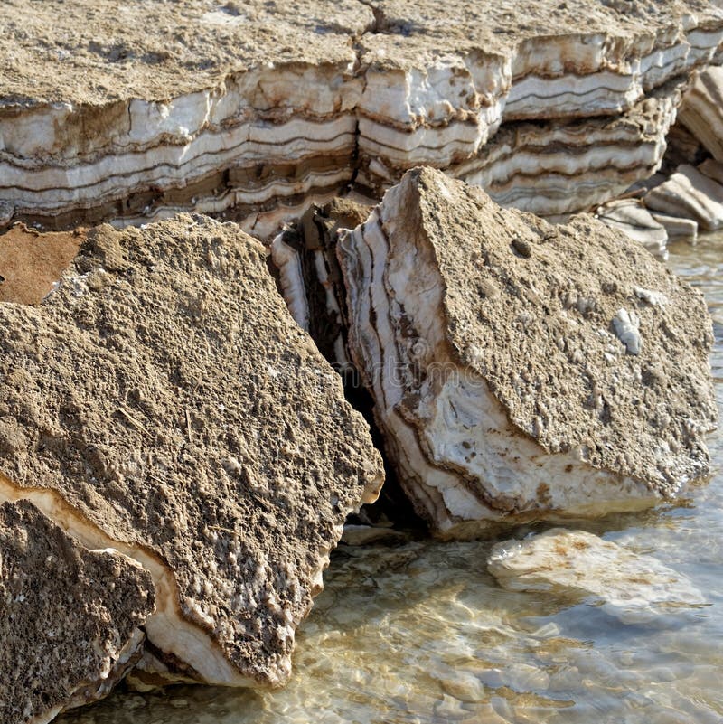 Salt Plates with Intermediate Thin Layers of Mud on the Dead Sea Coast ...