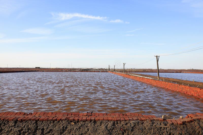 Salt pond scenery stock photo. Image of natural, tradition - 370695960