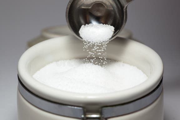 Salt pouring closeup stock photo. Image of full, spice - 21219780