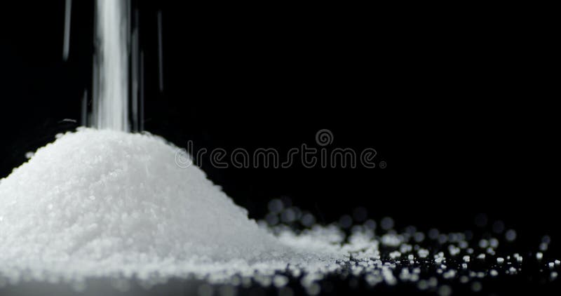 A Pile of Salt on the Table is Slowly Rotating. Stock Video - Video of ...