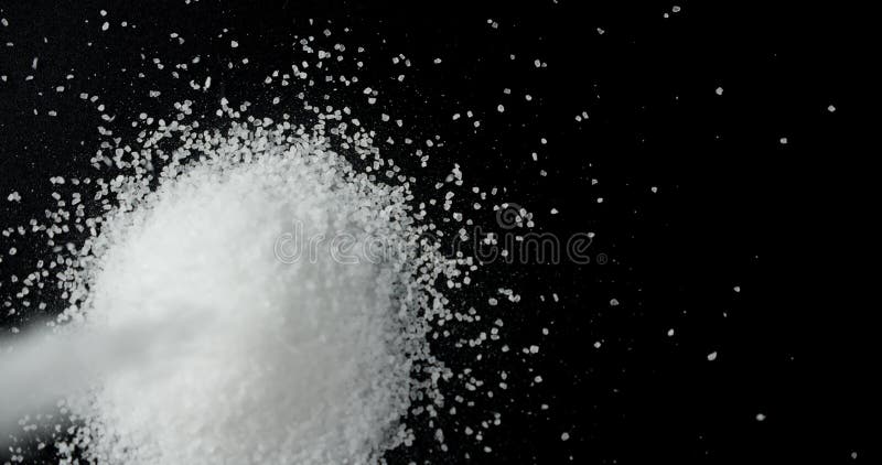 A Pile of Salt on the Table is Slowly Rotating. Stock Video - Video of ...