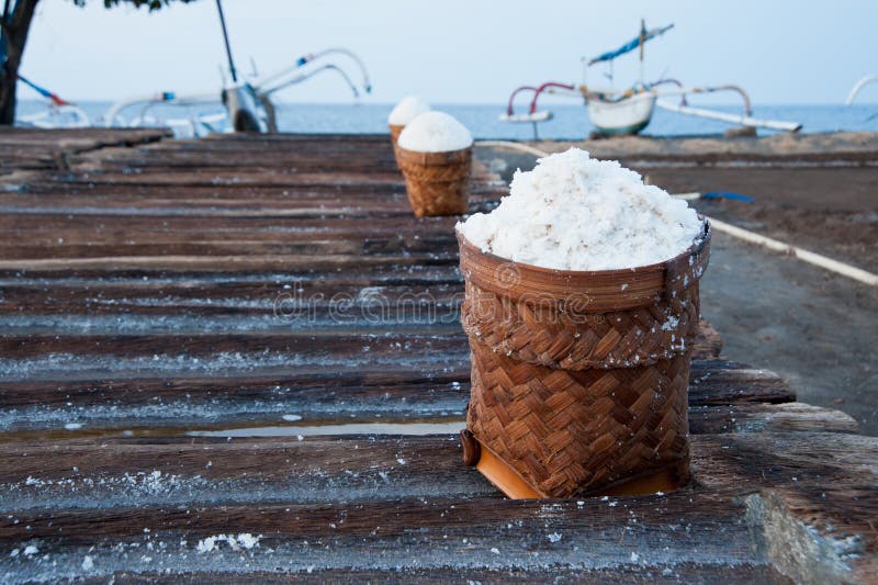 Salt Production in Amed,Bali Stock Image - Image of production ...