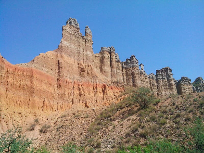 Salt Range Mountain Pakistan Stock Photo - Image of pakistan, green ...