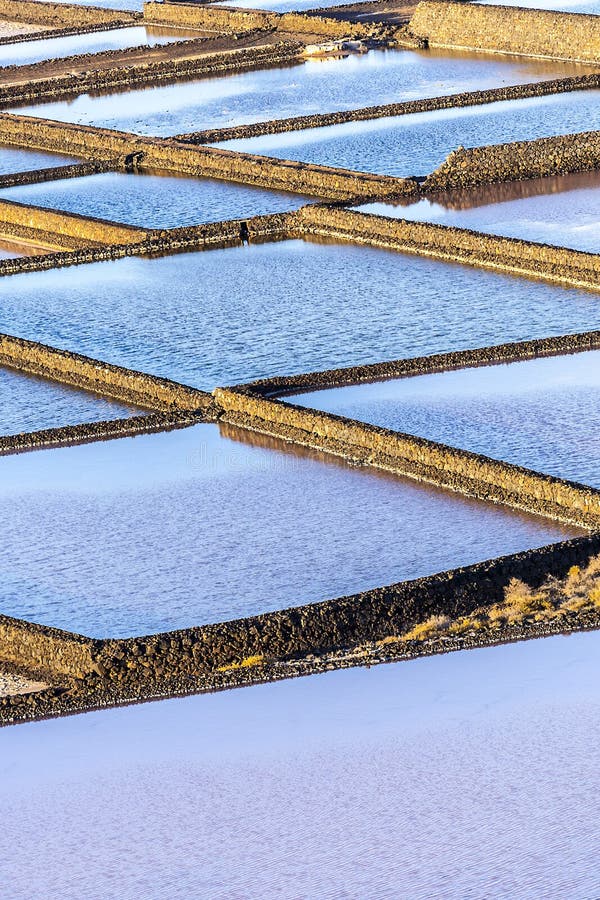Salt Refinery, Saline from Janubio, Lanzarote Stock Photo - Image of ...