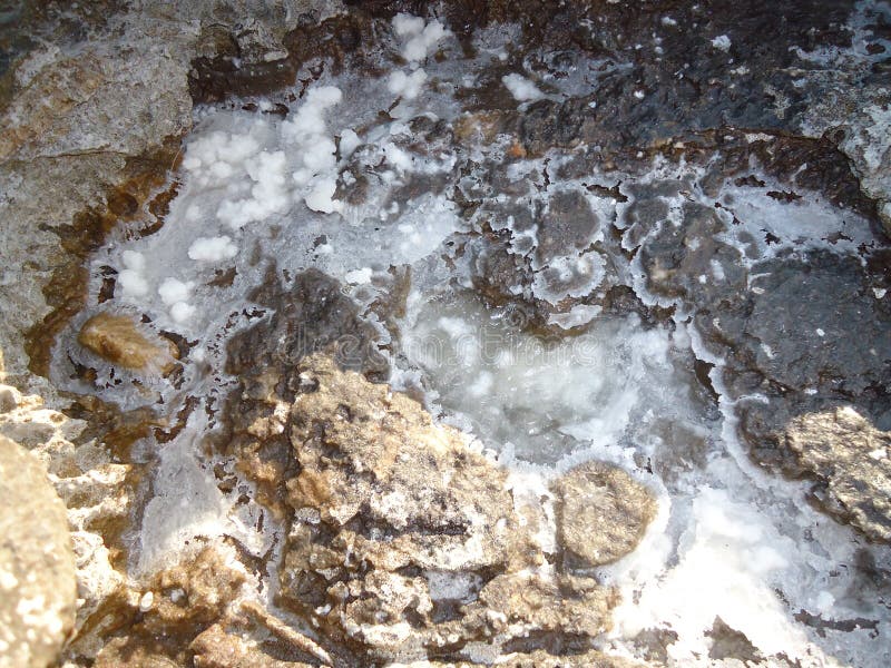 Salt on the Rock by the Sea. Stock Image - Image of mediterranean ...