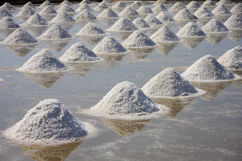 Salt on the Salt Pan at Rural Area,Thailand Stock Photo - Image of asia ...