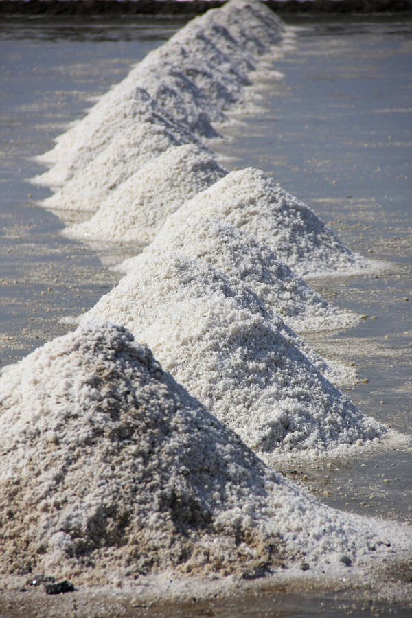 Salt on the Salt Pan at Rural Area,Thailand Stock Image - Image of food ...