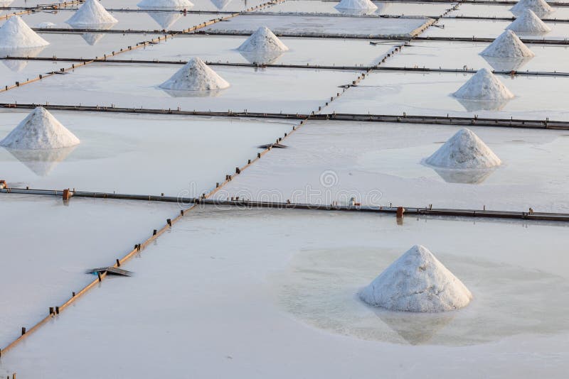 Salt Farm, Salt Pile in Tainan Stock Image - Image of tainan, shore ...