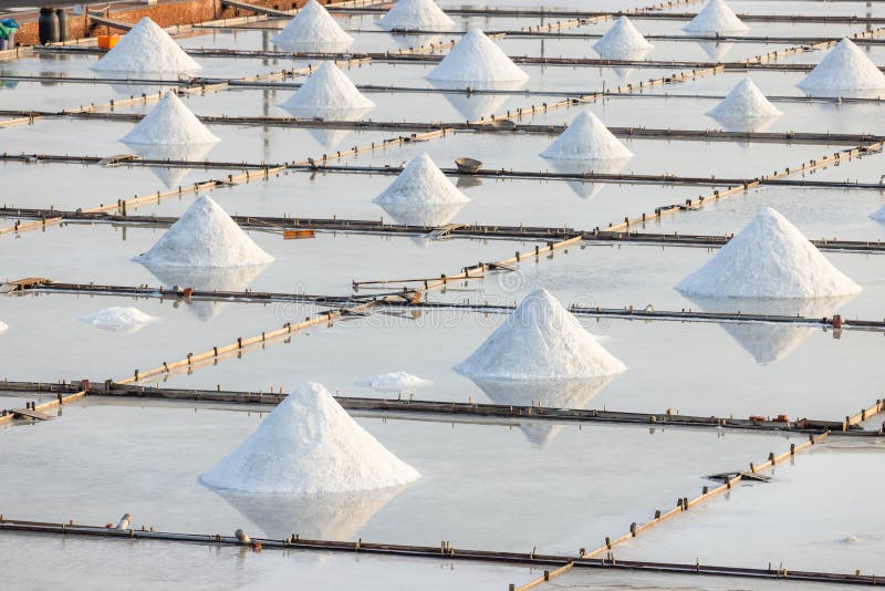 Salt in salt farm stock image. Image of evaporation - 279711103