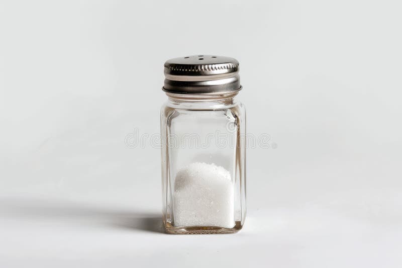 Salt Shaker with Coarse Grains a White Background Stock Illustration ...