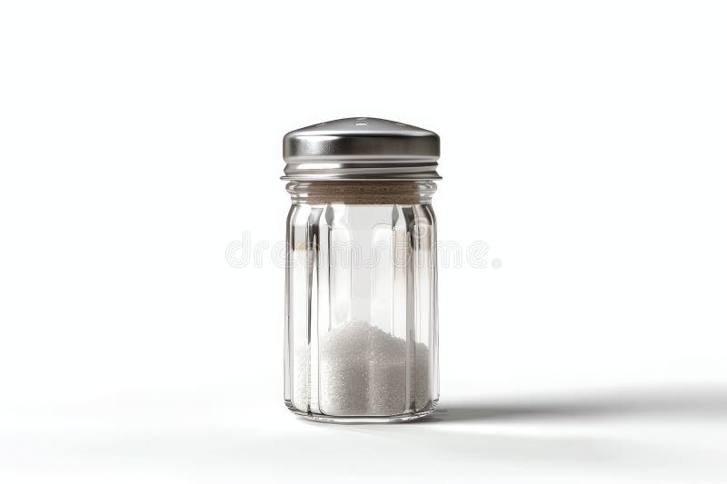 Salt Shaker with Coarse Grains a White Background Stock Illustration ...