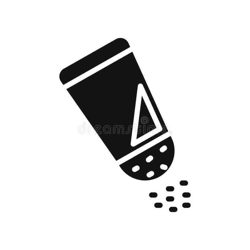 Salt Shaker Icon Isolated on White Background Stock Vector ...