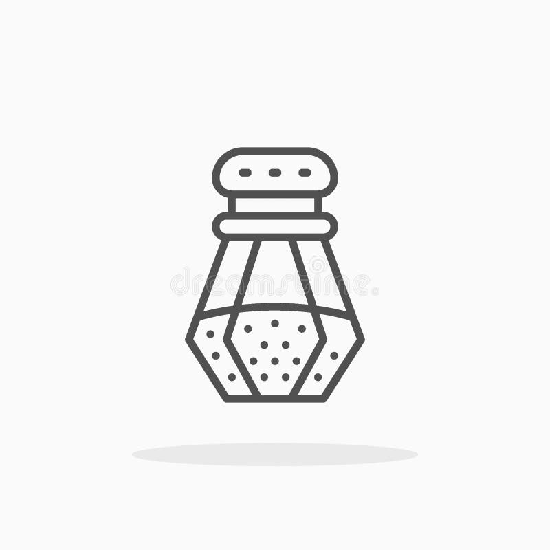 Salt Shaker Icon. Outline Style Stock Vector - Illustration of graphic ...