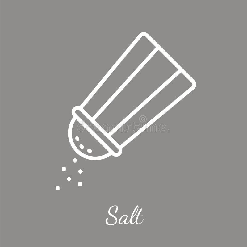 Salt shaker vector icon. stock vector. Illustration of salt - 131402024