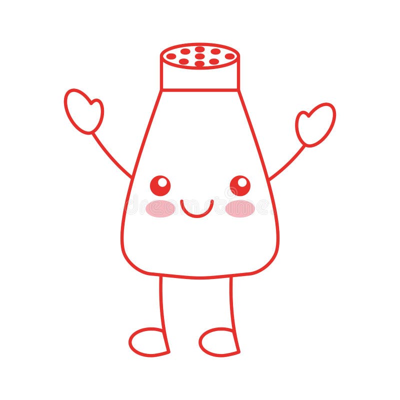 Salt Shaker Kawaii Character Stock Vector - Illustration of salt ...