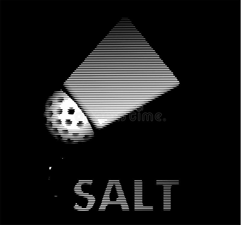 Salt Shaker Upside Down To Sprinkle. Vector Monochrome Graphic Object ...