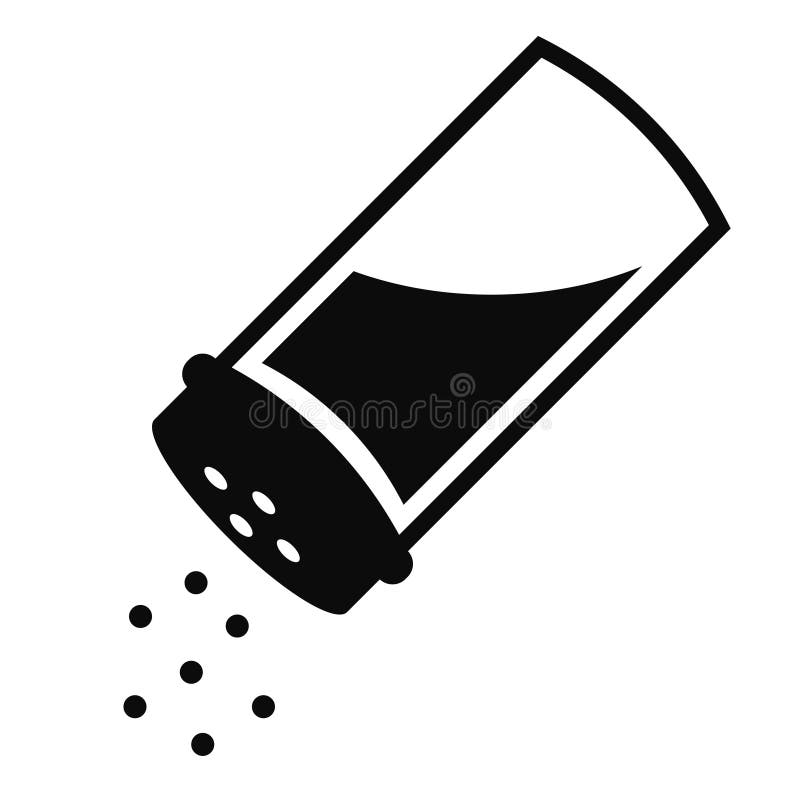 Salt Shaker with a Sign stock vector. Illustration of placard - 70302339