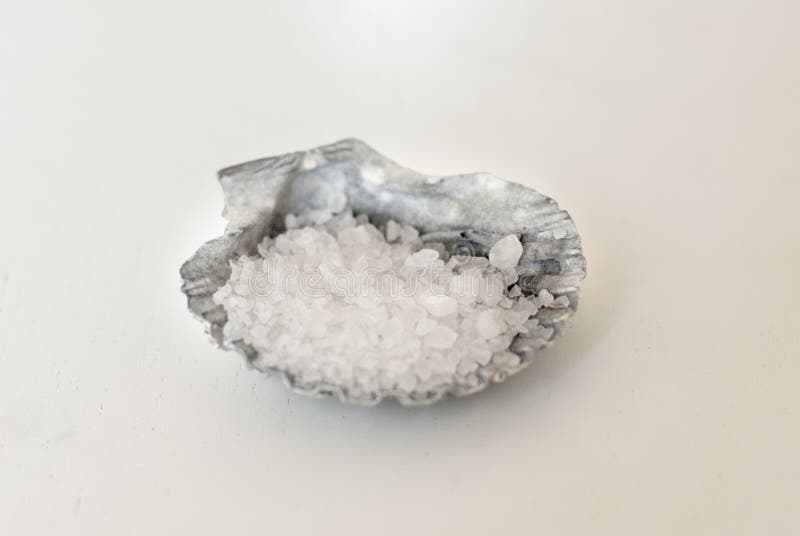Salt in a shell stock photo. Image of sapido, marino - 54033972