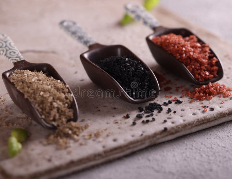 Salt spices colored exotic stock photo. Image of medicine - 265494276