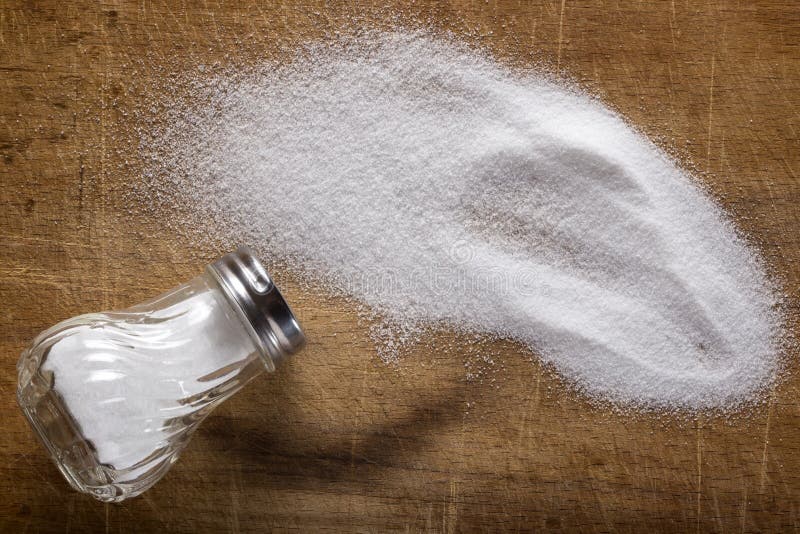 Salt spilling on table stock image. Image of ingredient - 70782371