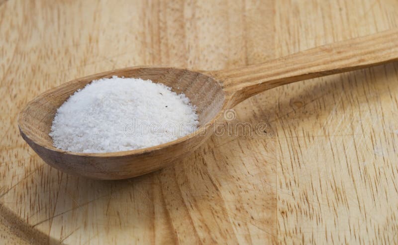 Salt in spoon stock photo. Image of wood, food, wooden - 19406150