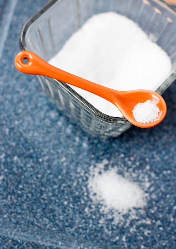Salt spoon and dish stock photo. Image of spoon, dish - 20704580