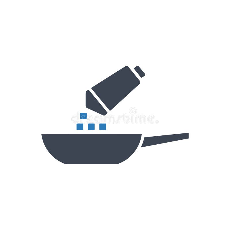 Salt Sprinkle Cooking Icon stock illustration. Illustration of salt ...