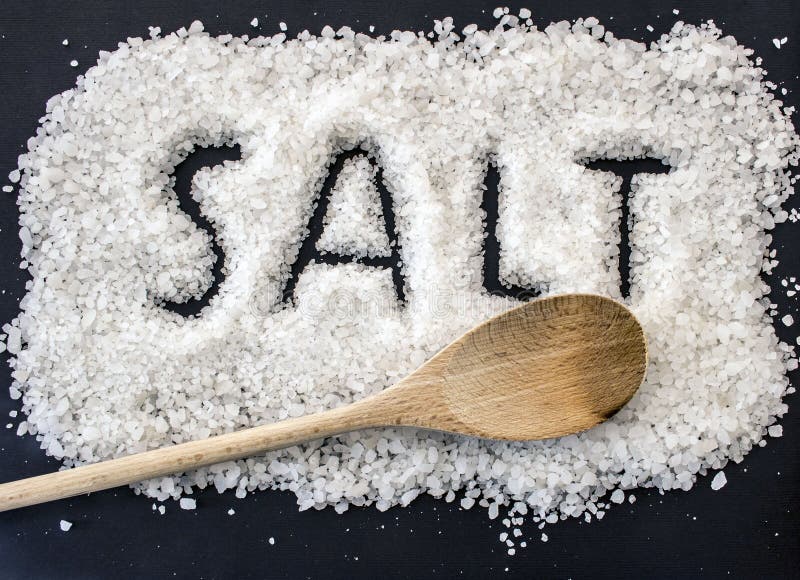 Written :& X22;no Salt& X22; with Salt Stock Photo - Image of ...