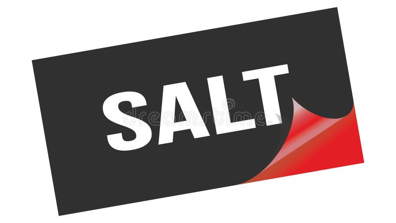 SALT Text on Black Red Sticker Stamp Stock Illustration - Illustration ...
