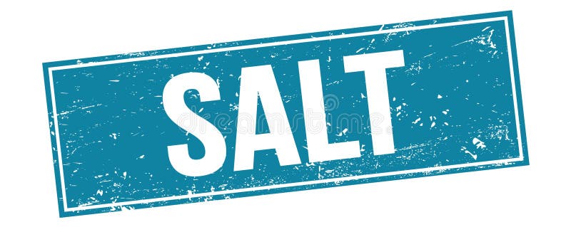 SALT Text on Blue Grungy Rectangle Stamp Stock Illustration ...