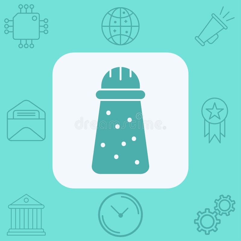 Salt Vector Icon Sign Symbol Stock Illustration - Illustration of salt ...