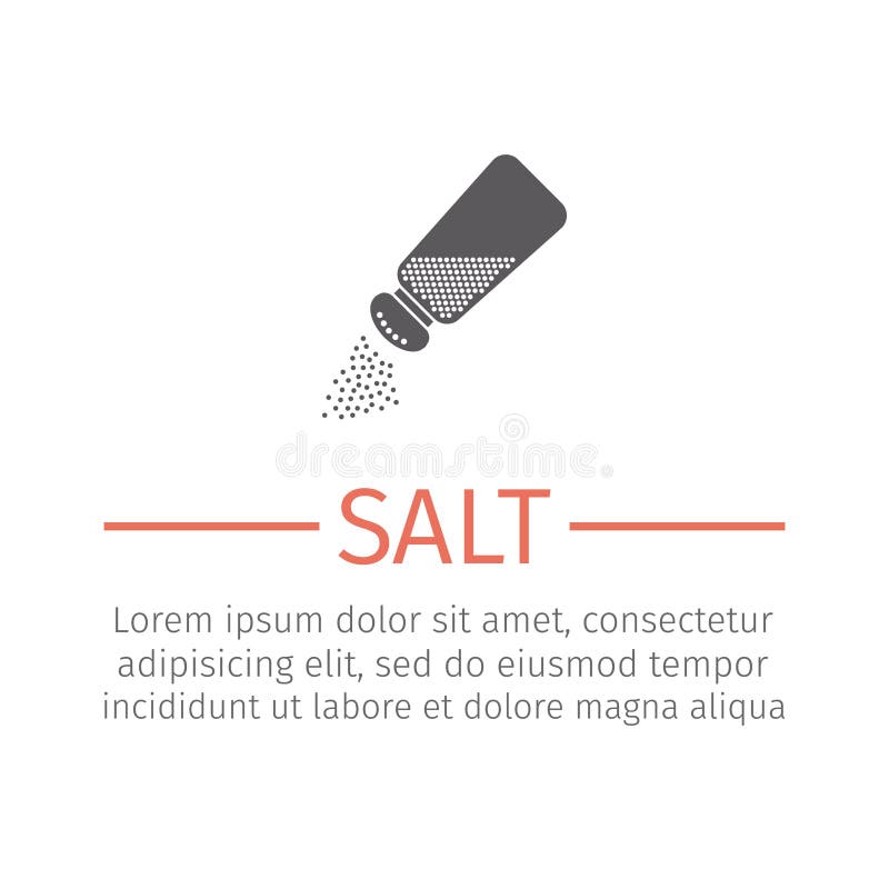 Salt vector icon stock vector. Illustration of design - 100550830