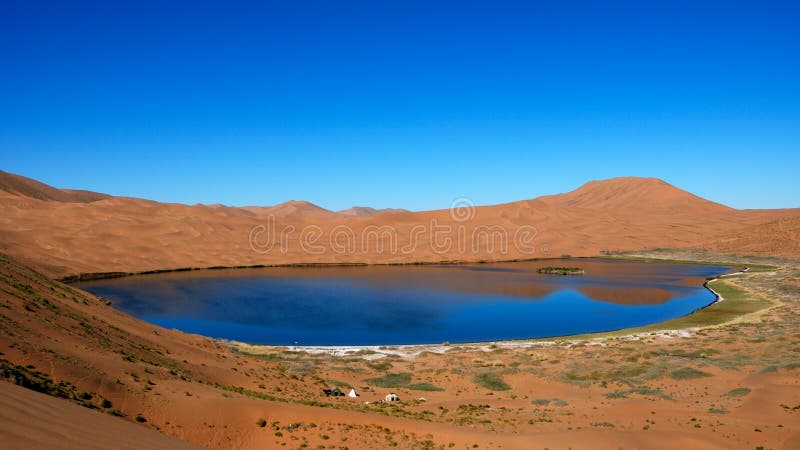 Salt water lake in desert stock photo. Image of mountain - 24859404