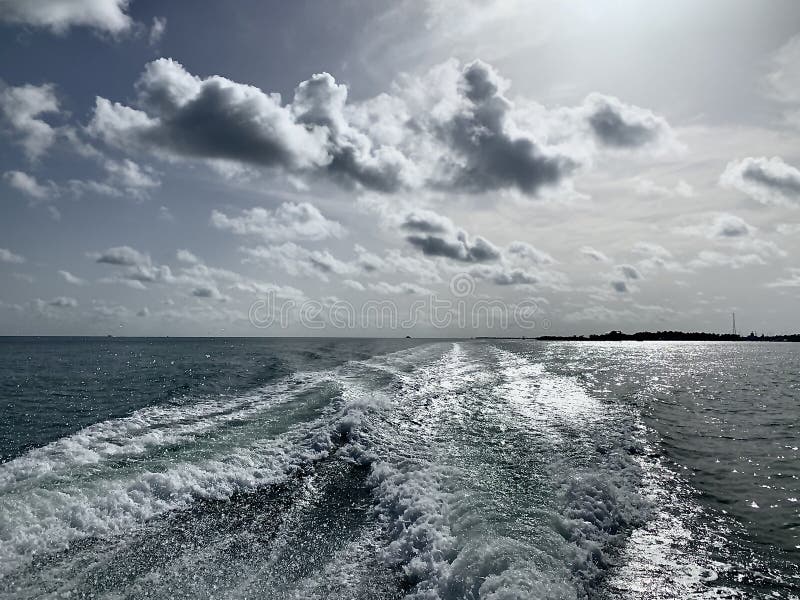 Salt Water Surf Ocean Clouds Waves Clouds Sunshine Stock Image - Image ...