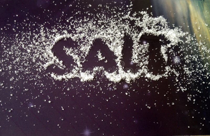 Salt. the Word Write in Salt. Stock Image - Image of salt, atmosphere ...