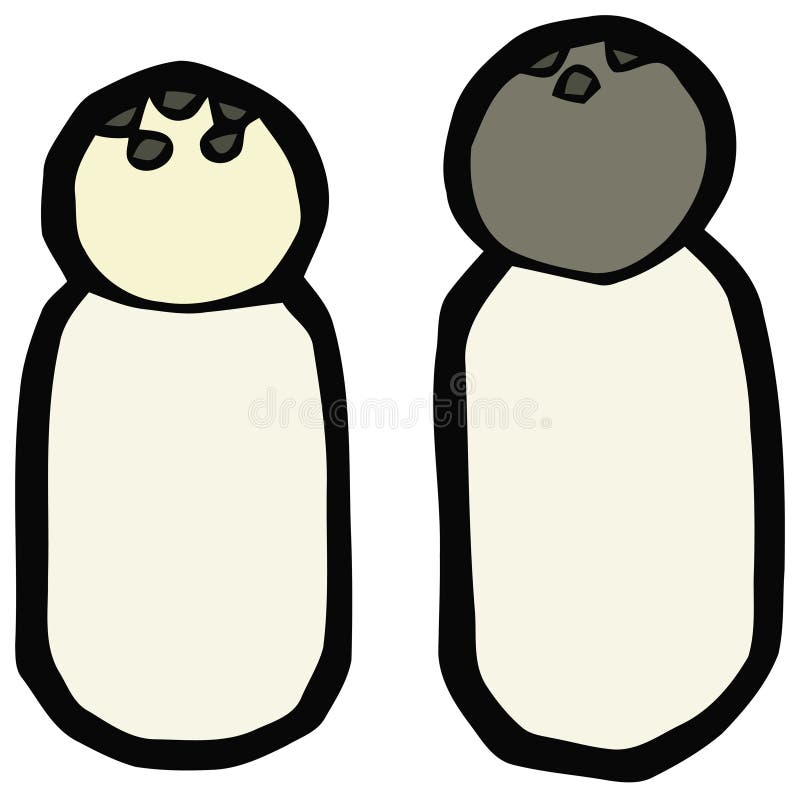 Salta Och Peppra Vektorteckningen Vektor Illustrationer - Illustration ...