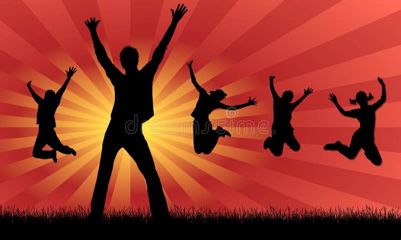 Salto Femminile Per La Gioia Illustrazione di Stock - Illustrazione di ... Salto Femminile Per La Gioia Illustrazione di Stock - Illustrazione di ...