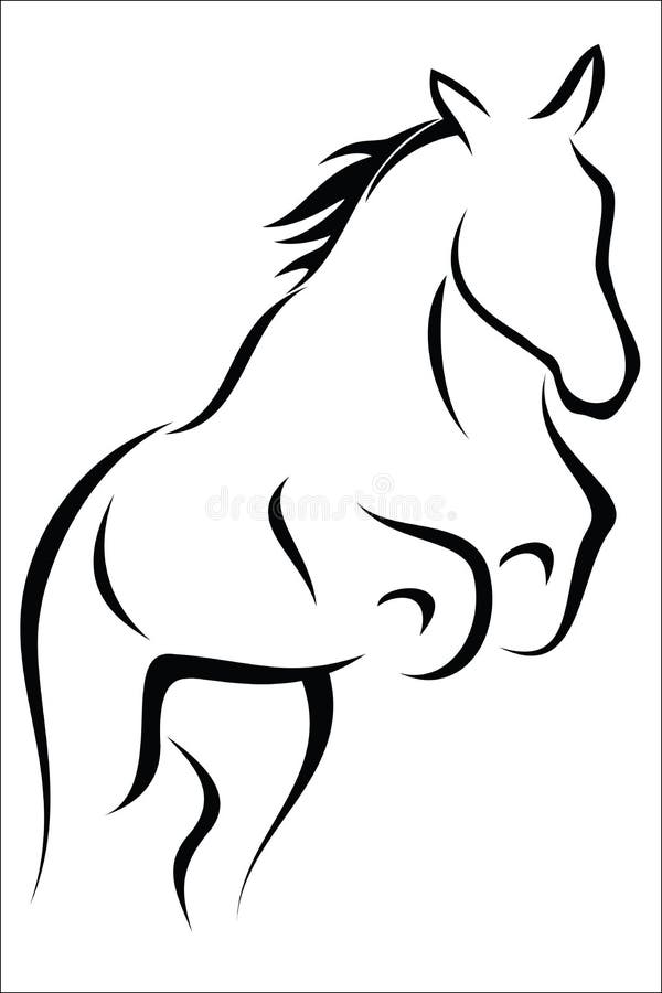 Saltare cavallo illustrazione vettoriale. Illustrazione di aumento ...