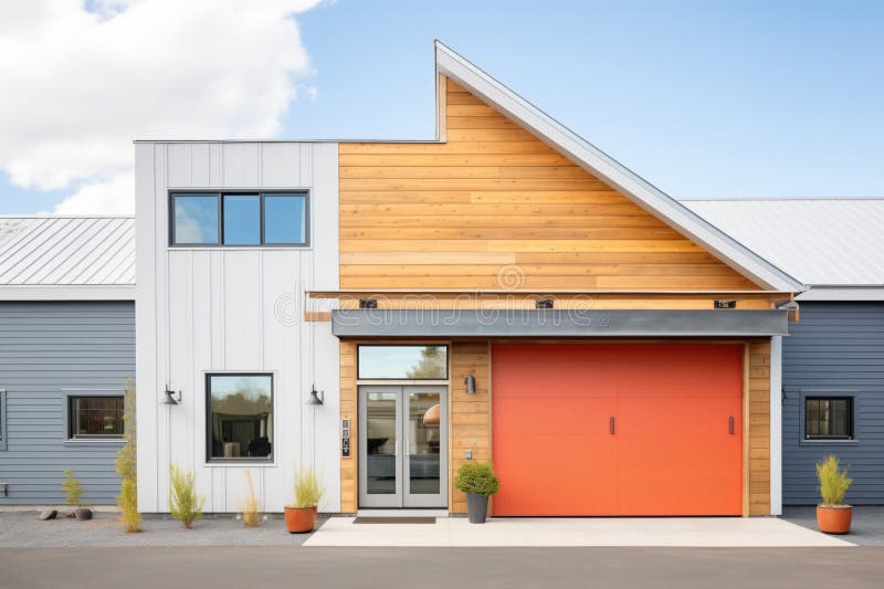 Saltbox Architecture with Contrasting Materials for Visual Interest ...