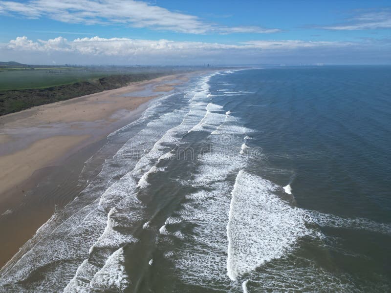 Saltburn-by-the-sea Beach Sea in England Stock Photo - Image of ...
