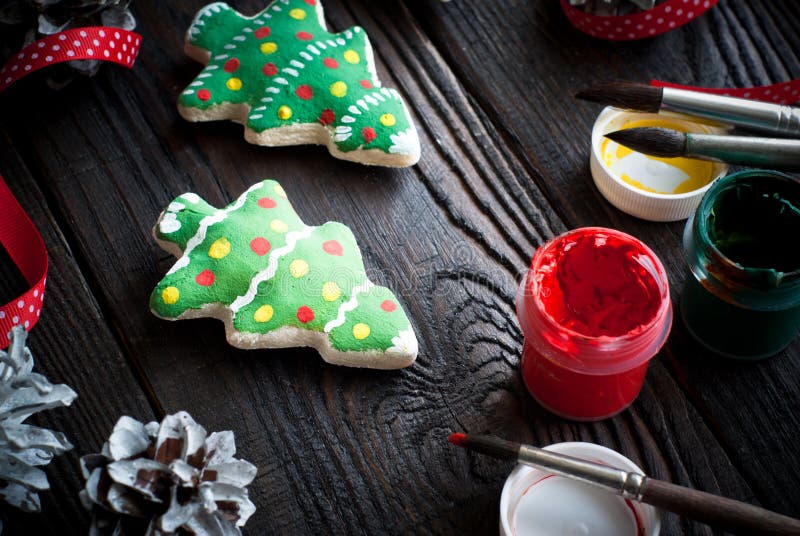 Salted Biscuits Painted Colors Stock Image - Image of dark, home: 62291883