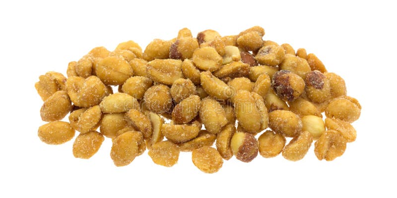 Salted Caramel Coated Peanuts on a White Background Stock Photo - Image ...