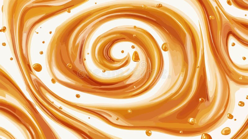 Salted Caramel Seamless Pattern Swirl Liquid Tof Stock Vector ...