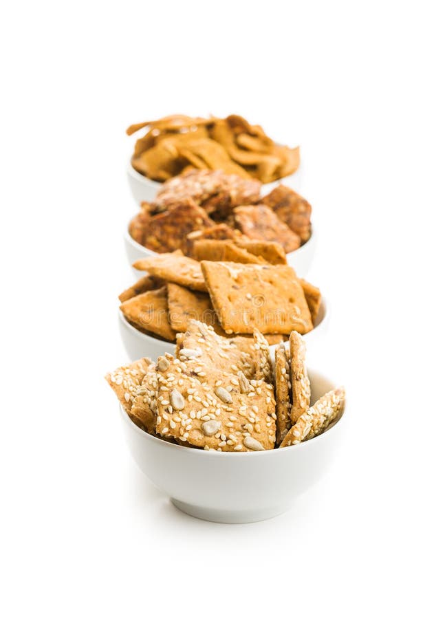 Salted crispy crackers stock photo. Image of healthy - 154539828