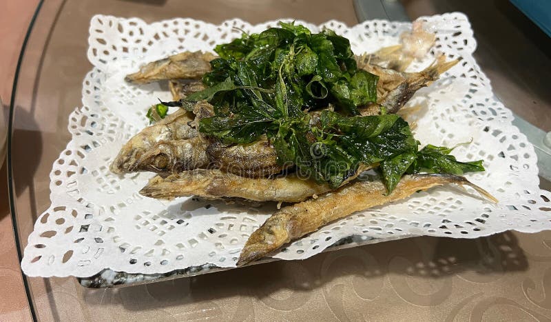 Salted Crispy Fried Small Fish Stock Image - Image of gourmet ...