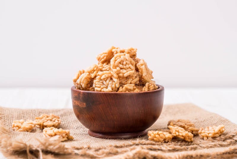 Salted crispy rice stock image. Image of bowl, natural - 117882223