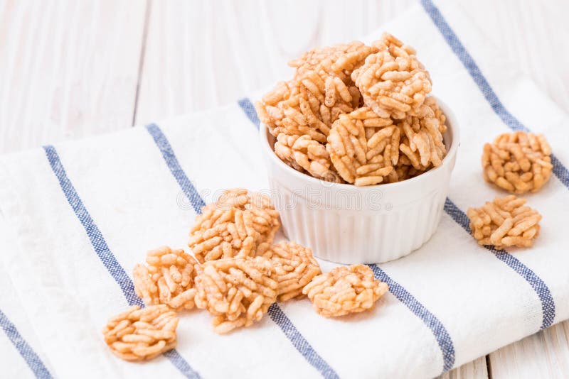 Salted crispy rice stock image. Image of healthy, salt - 128805173